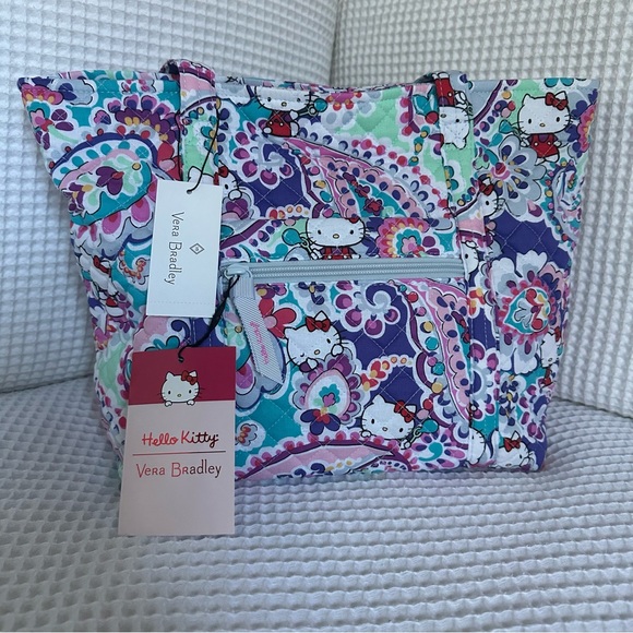 Vera Bradley | Bags | Vera Bradley Hello Kitty Small Vera Tote Paisley ...